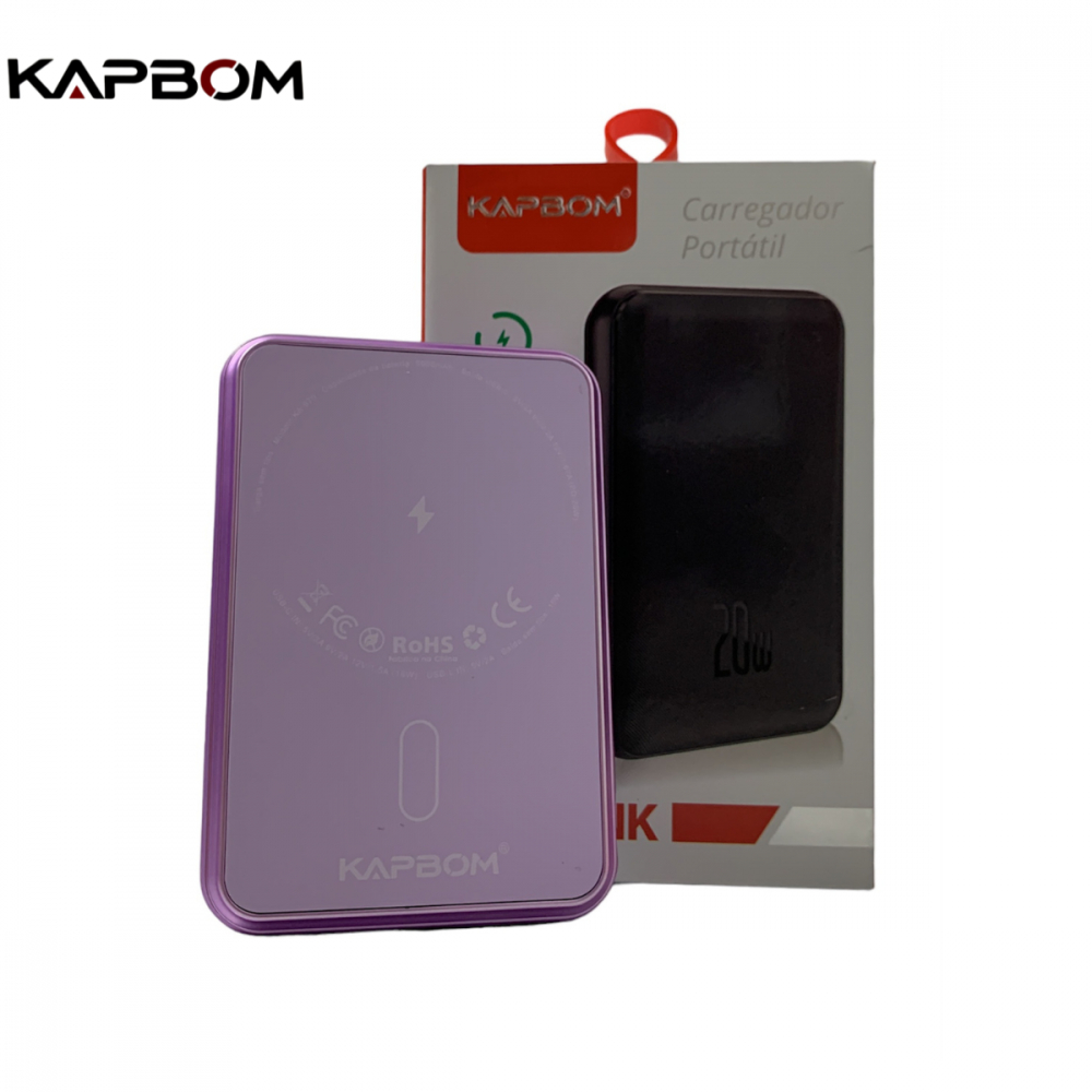 Power Bank por INDUÇÃO Sem Fio 5000mAh Kapbom KA-970 | Shopee Brasil