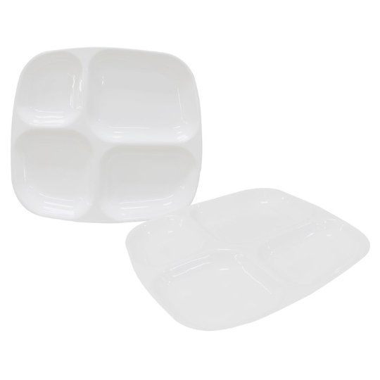 PRATO QUADRADO C/4 DIVISORIA MELAMINA - 40081PR | Shopee Brasil
