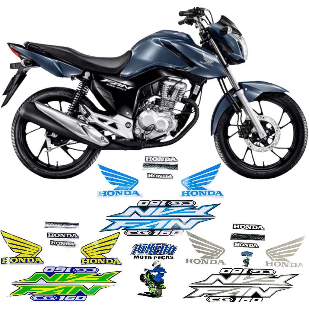 ADESIVOS FAN 160 MODELOS 2016 ATE 2024 MAIS CORES NA VARIAÇAO | Shopee ...