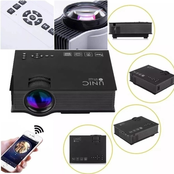 Mini Projetor Lcd nova versão COMPATIVEL celular android / ios Portátil ...