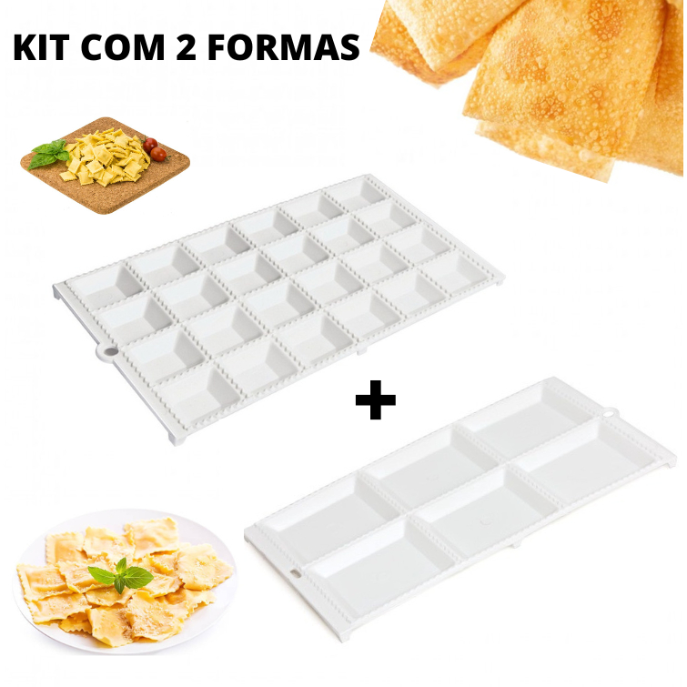Kit Com 2 Formas Para Mini Pastel Ravioli Pastel 1 de 6 Cavidades E 1 ...