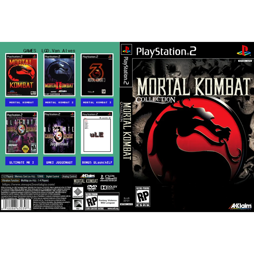 Ps2 MK Arcade Collection Capa Hd | Shopee Brasil