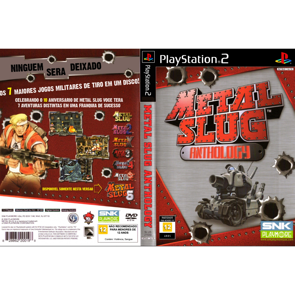 Ps2 Metal Slug Anthology 6 em 1 Capa Hd | Shopee Brasil