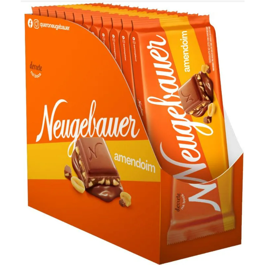 Chocolate Neugebauer 55g Amendoim Caixa c/12un Tablete Barra | Shopee Brasil