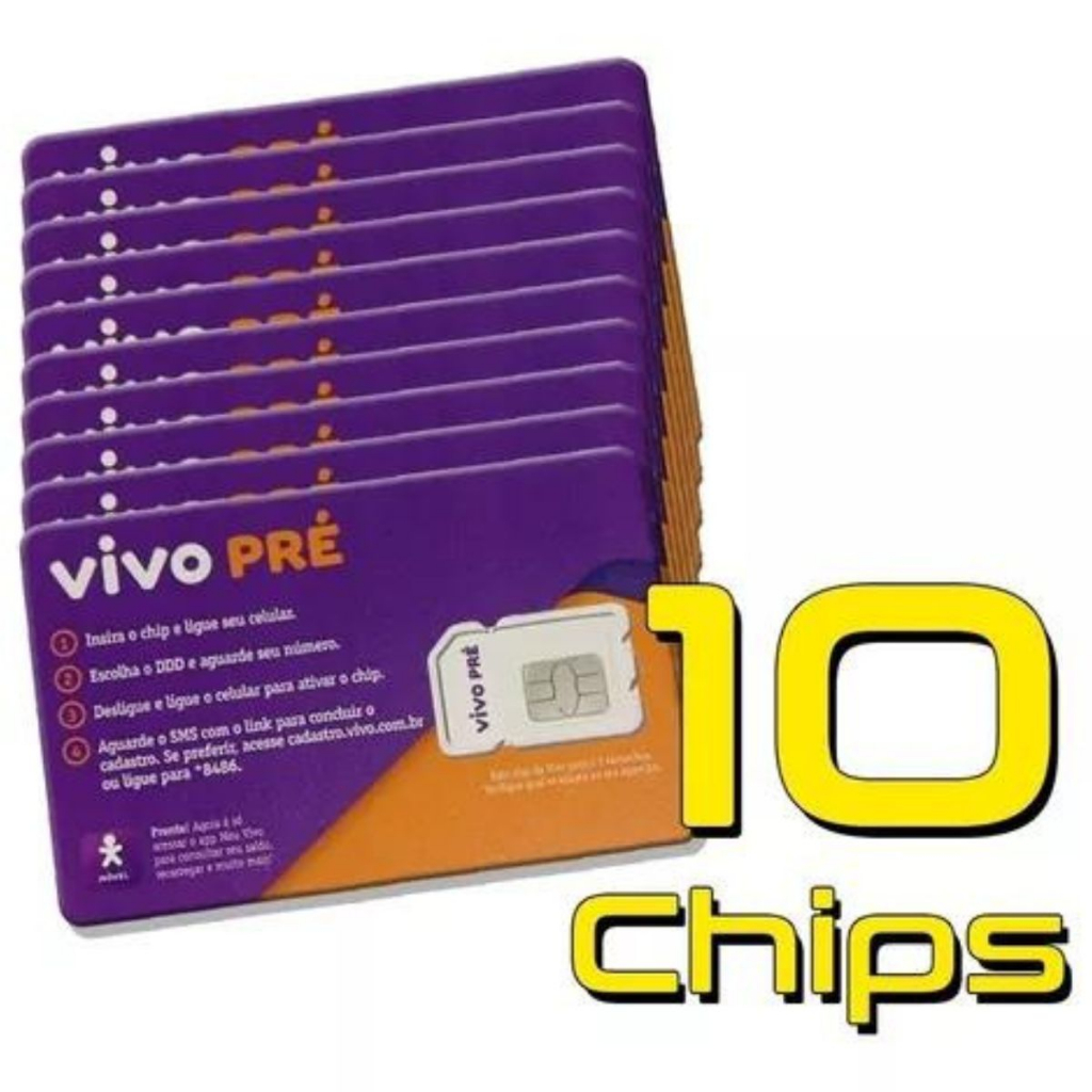 Chip da Vivo Giga Chip Com 15.00 De Recarga e 8GB De Internet Kit Com ...