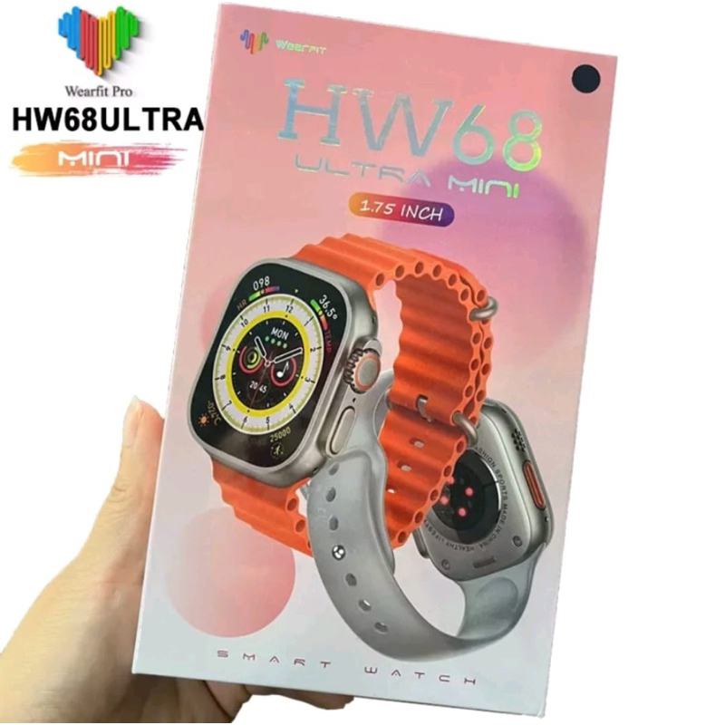 Relogio Ultra mini Hw 68 Smartwatch 41mm Series 8 Temperatura Corporal ...