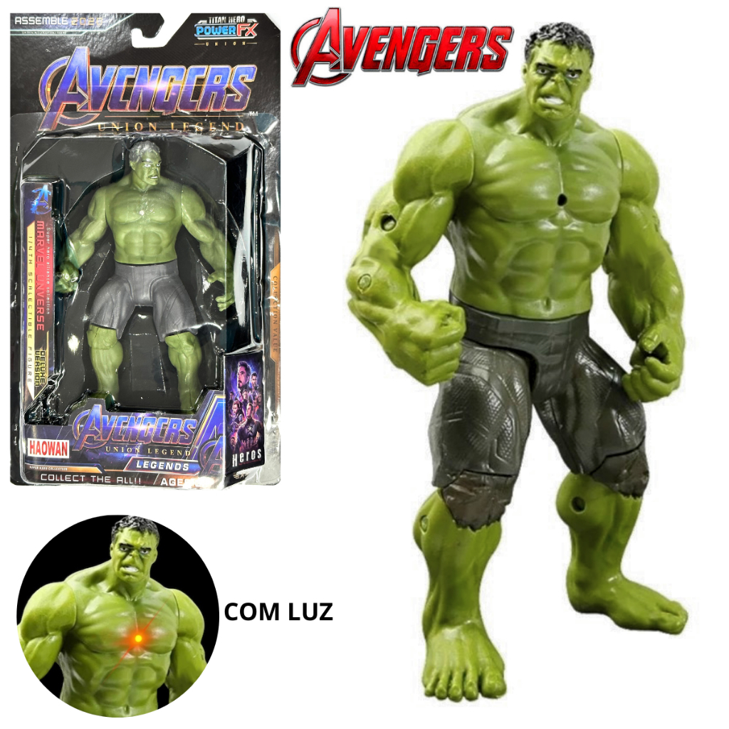 Boneco Hulk Novo Vingadores Marvel Boneco Brinquedos com 17 cm ...