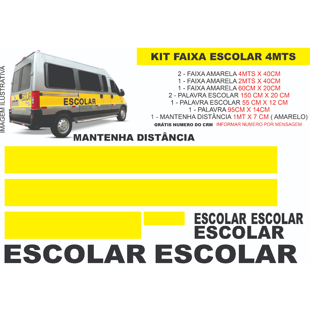 KIT ADESIVO PERUA ESCOLAR | Shopee Brasil