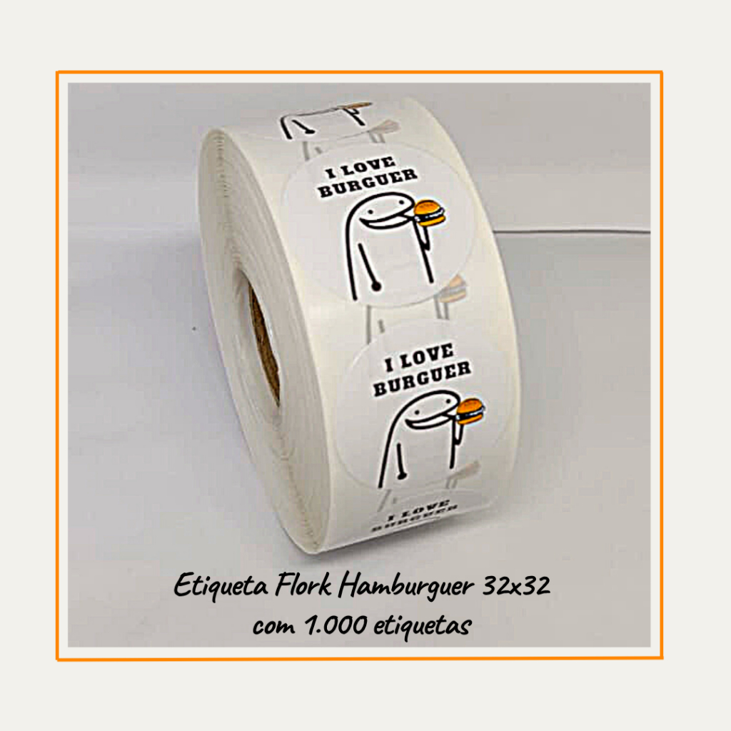 Etiquetas Adesivas Flork Bento Para Hamburguer Lanches Fast Food ...