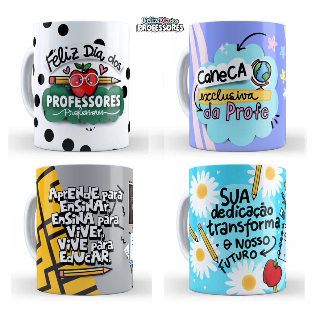 Caneca Presente Dia dos Professores Professor Professora Personalizada ...