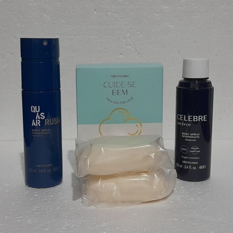 Kit O boticário QUASAR TRADICIONAL+CELEBRE SUA FORÇA (Contém: Body ...