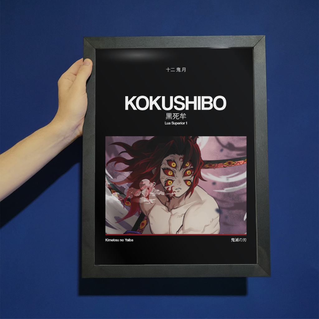 Quadro - Kimetsu no Yaiba Demon Slayer Anime - Lua Superior 1 Kokushibo ...