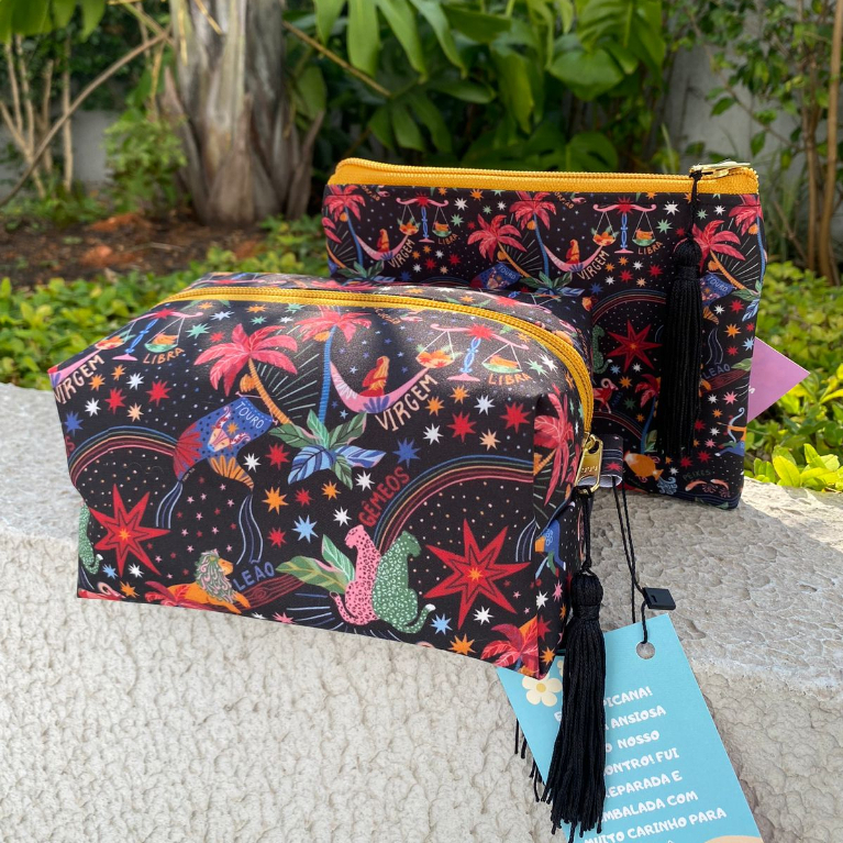 Kit Bolsas Necessaires Feminina Multiuso Estojo e Carteira Inspiração ...