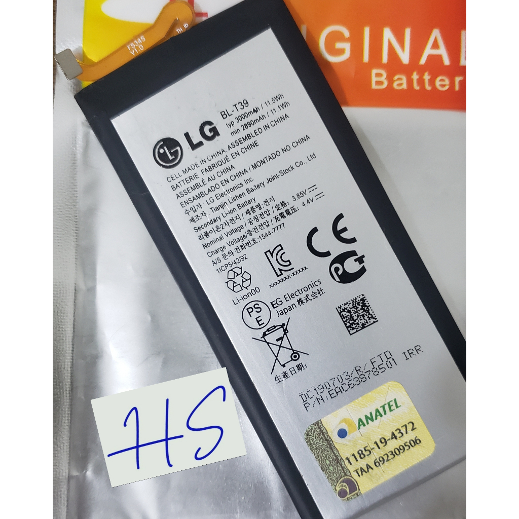 Bateria LG BLT39 K12 K12+ K12 Plus Q7 Q7+ Q610 G710 G7 | Shopee Brasil