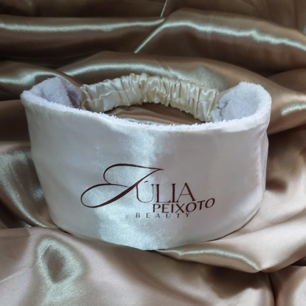 FAIXA SKIN CARE CETIM SEDA PERSONALIZADA | Shopee Brasil