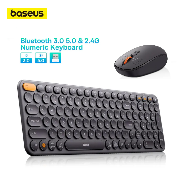 Kit Teclado Baseus K01b + Mouse Baseus F01b Sem Fio Linha Premium ...