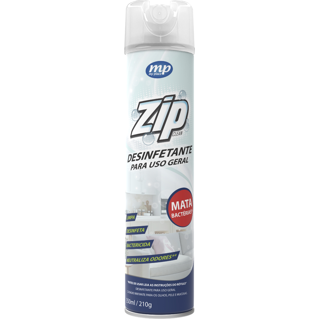 Desinfetante Bactericida Neutralizador de Odores Spray Zip Clean 350ML ...