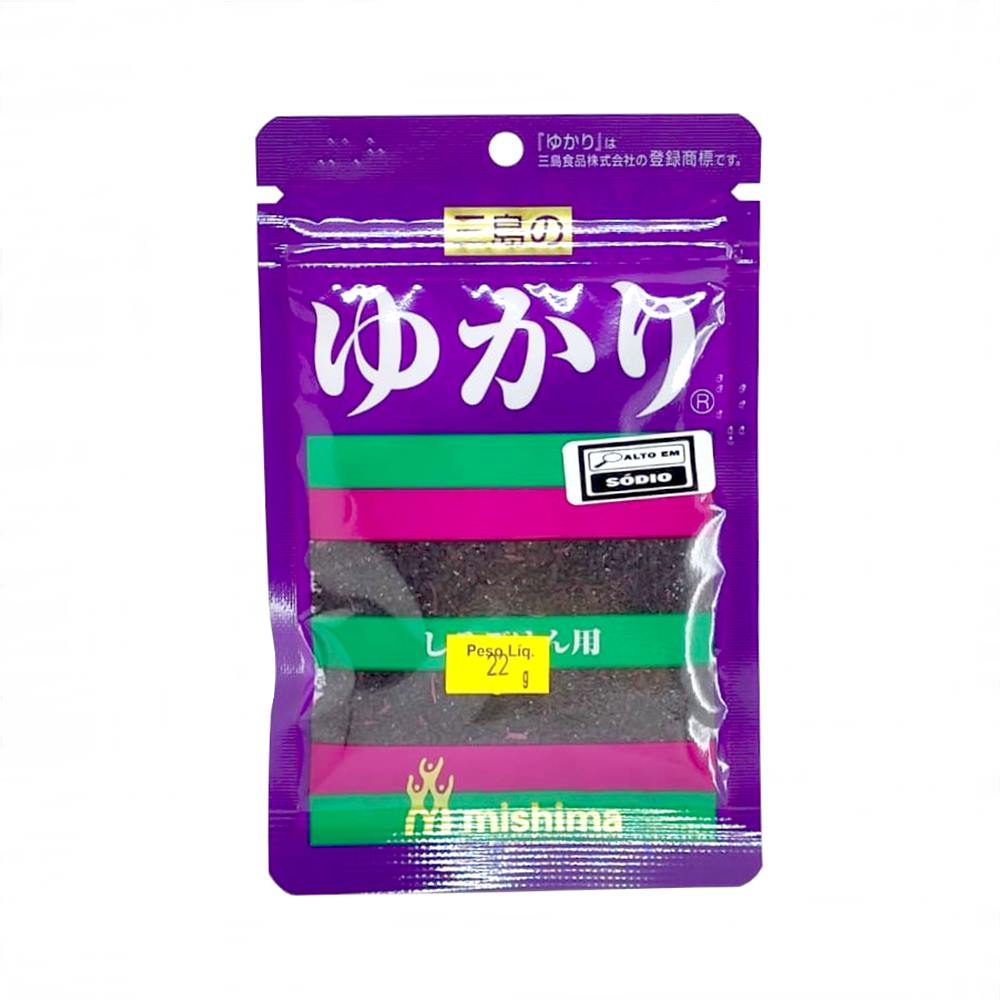 Tempero Furikake Yukari Shisso Gohan 22g Mishima | Shopee Brasil