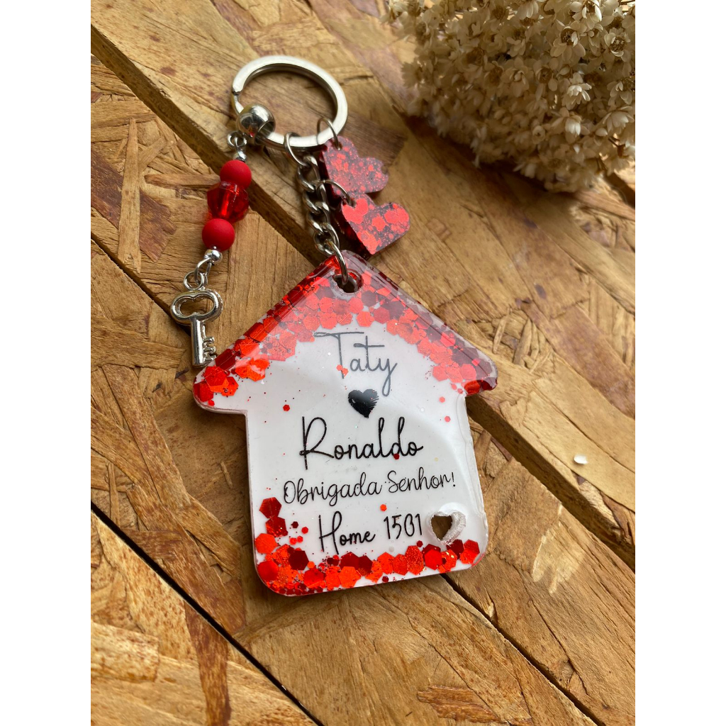 Chaveiro para casa / carro / apartamento / ap / casinha / resina/ epoxi ...