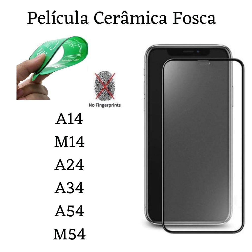 Película Fosca Cerâmica Flexível 9D Hidrogel Para Samsung Galaxy A14 / M14 / A24 / A34 / A54 ...