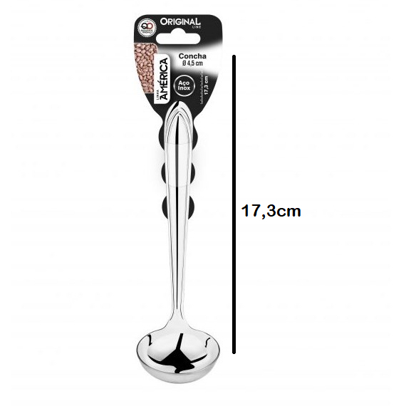 Concha Mini Em Aço Inox 17,5 cm Linha América Original Line Talher ...
