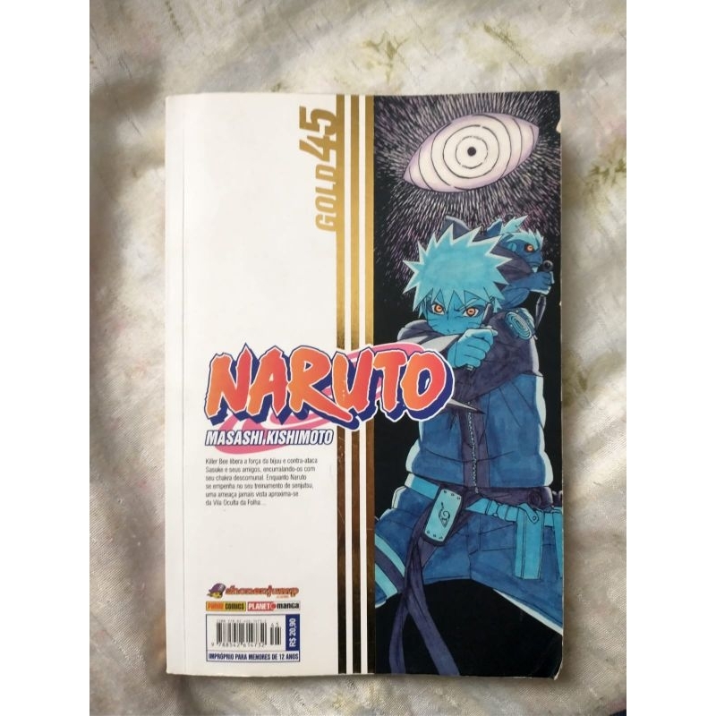 Naruto mangá Vol.45 Gold Usado | Shopee Brasil