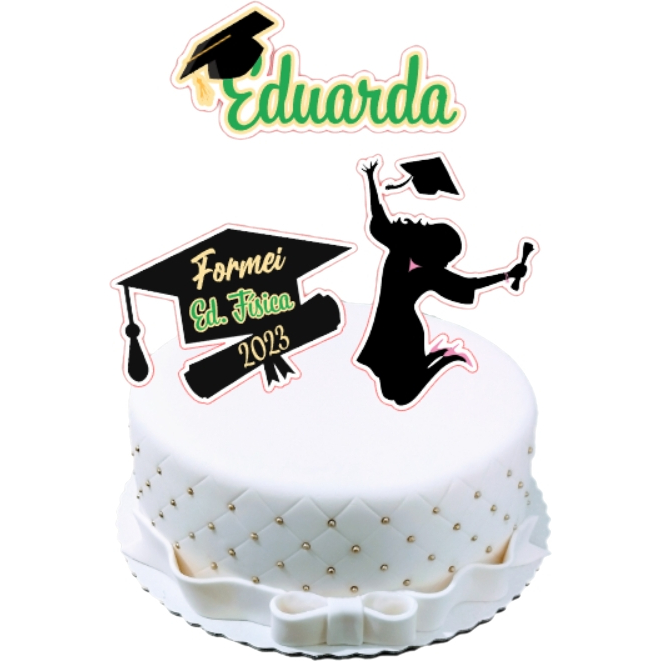 Topo de Bolo - Decoração de Festa - Topper Personalizado - Formatura ...