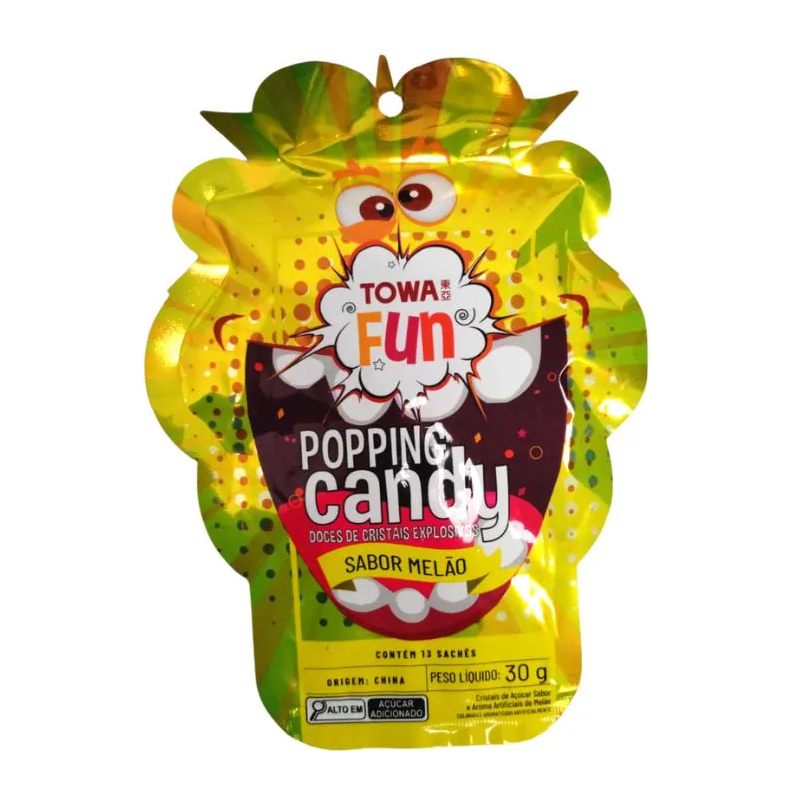 Bala Explosiva Popping Candy Doces de Cristais Asiático Melão Towa 30g ...