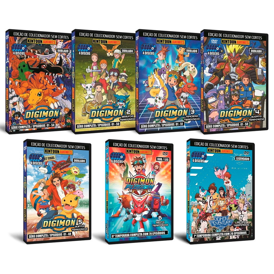 Digimon 7 Temporadas Completas em DVD | Shopee Brasil