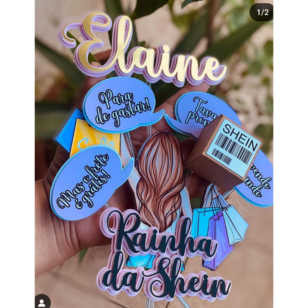 Topo De Bolo Viciada Na Shein Shopee Brasil