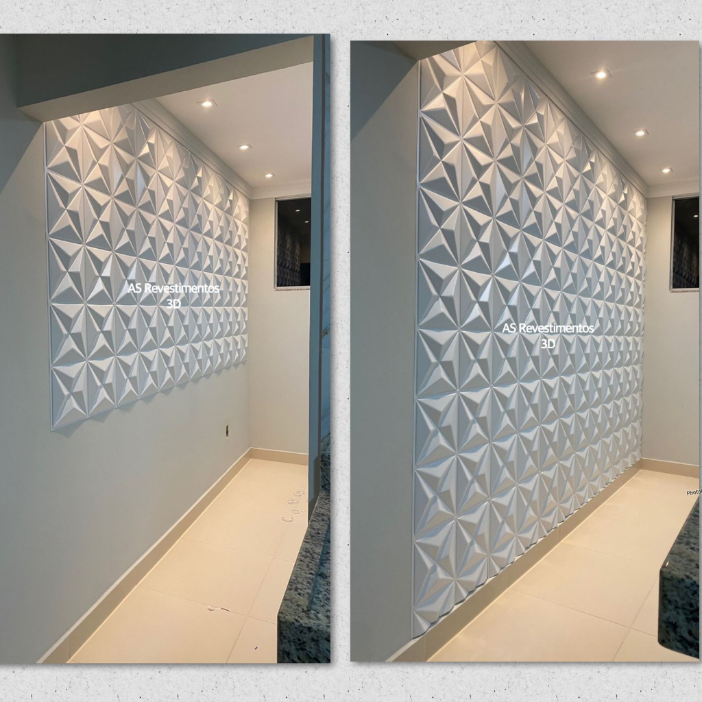 Placa 3D para Decorar Parede em PVC | Shopee Brasil