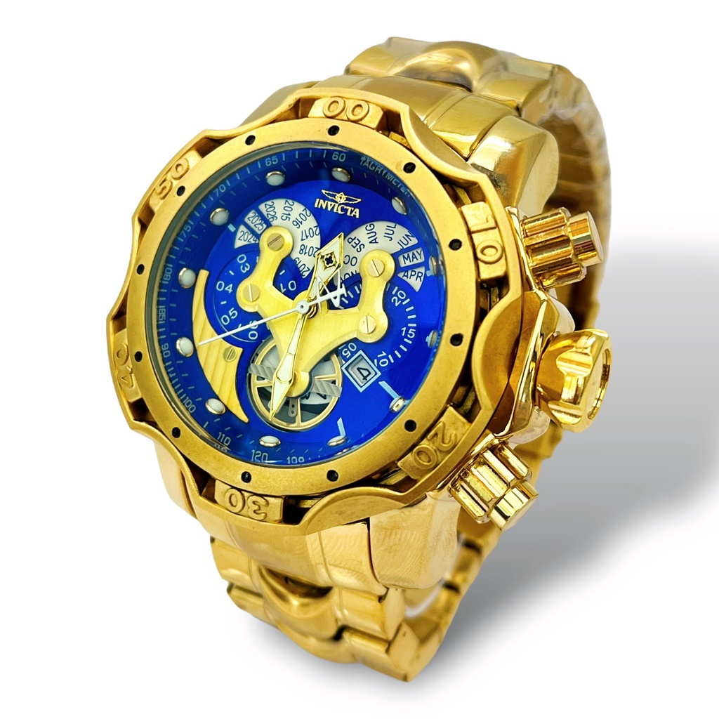 Relógio Invicta Masculino Hibryd Dourado Aço Inoxidável Resistente á ...