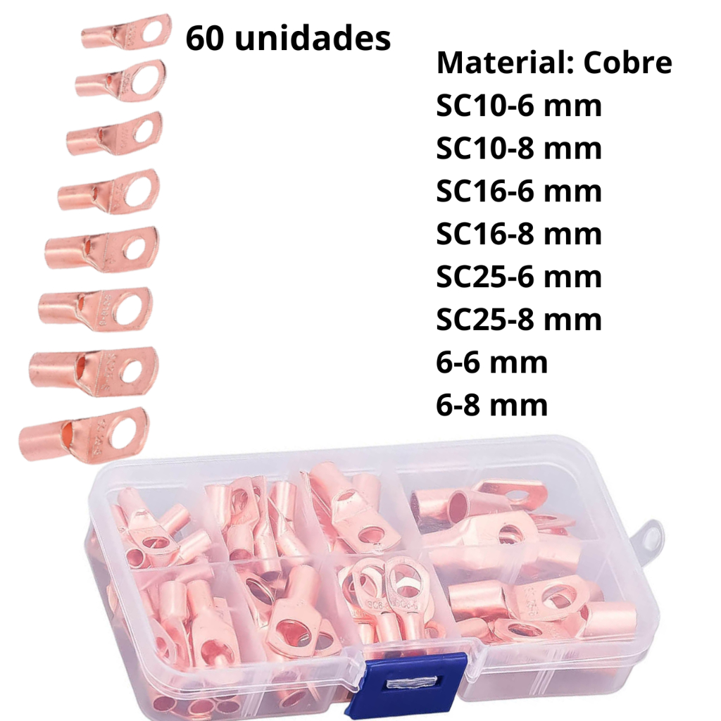 Kit Conector Terminal elétrico isolado de fio Tubular Ilhós 0,25 1,5mm ...