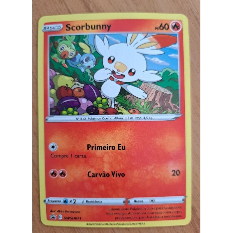 Card Pokémon Scorbunny Foil Original e Nova | Shopee Brasil