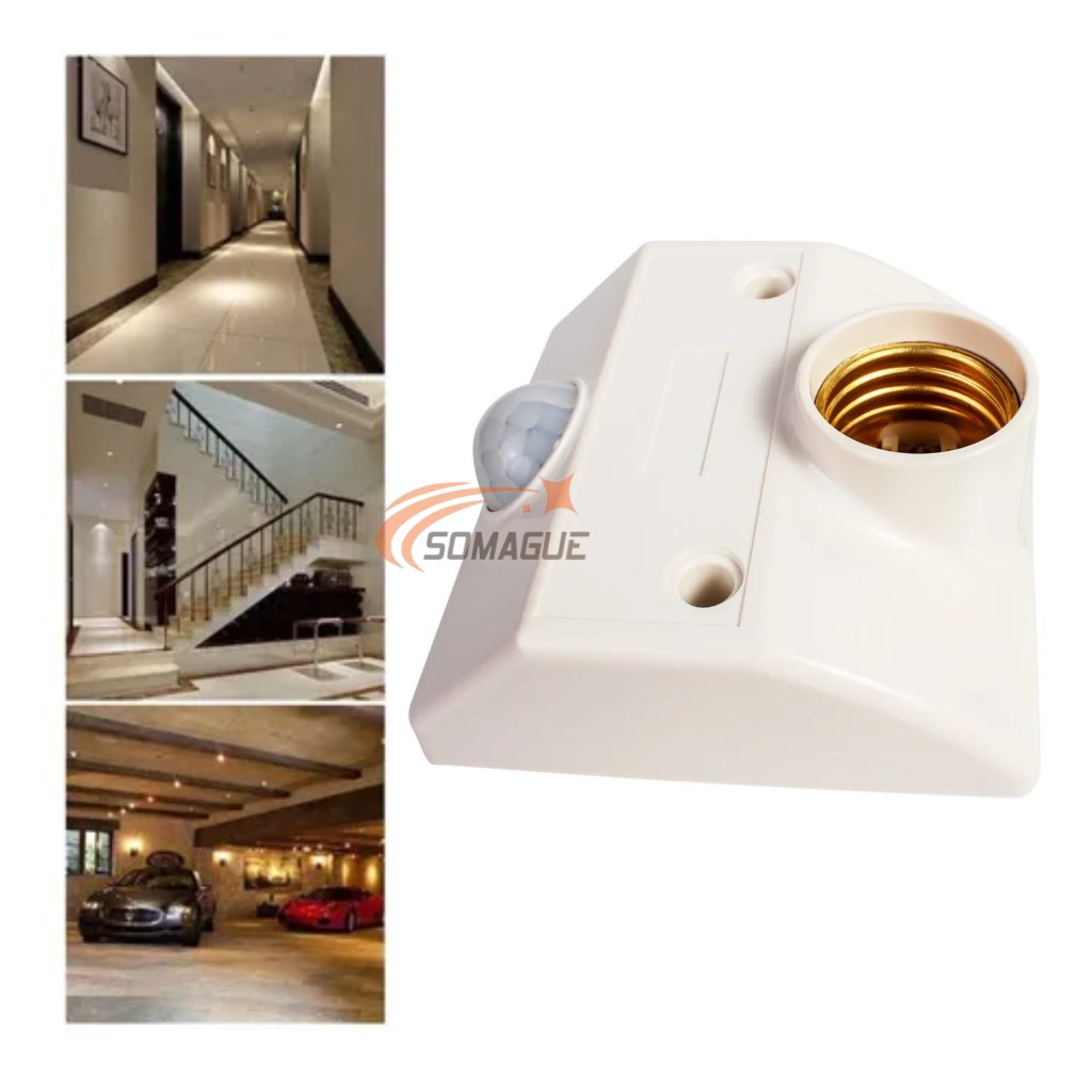 Sensor De Presença Com Fotocélula Para Lâmpada Soquete E27 | Shopee Brasil