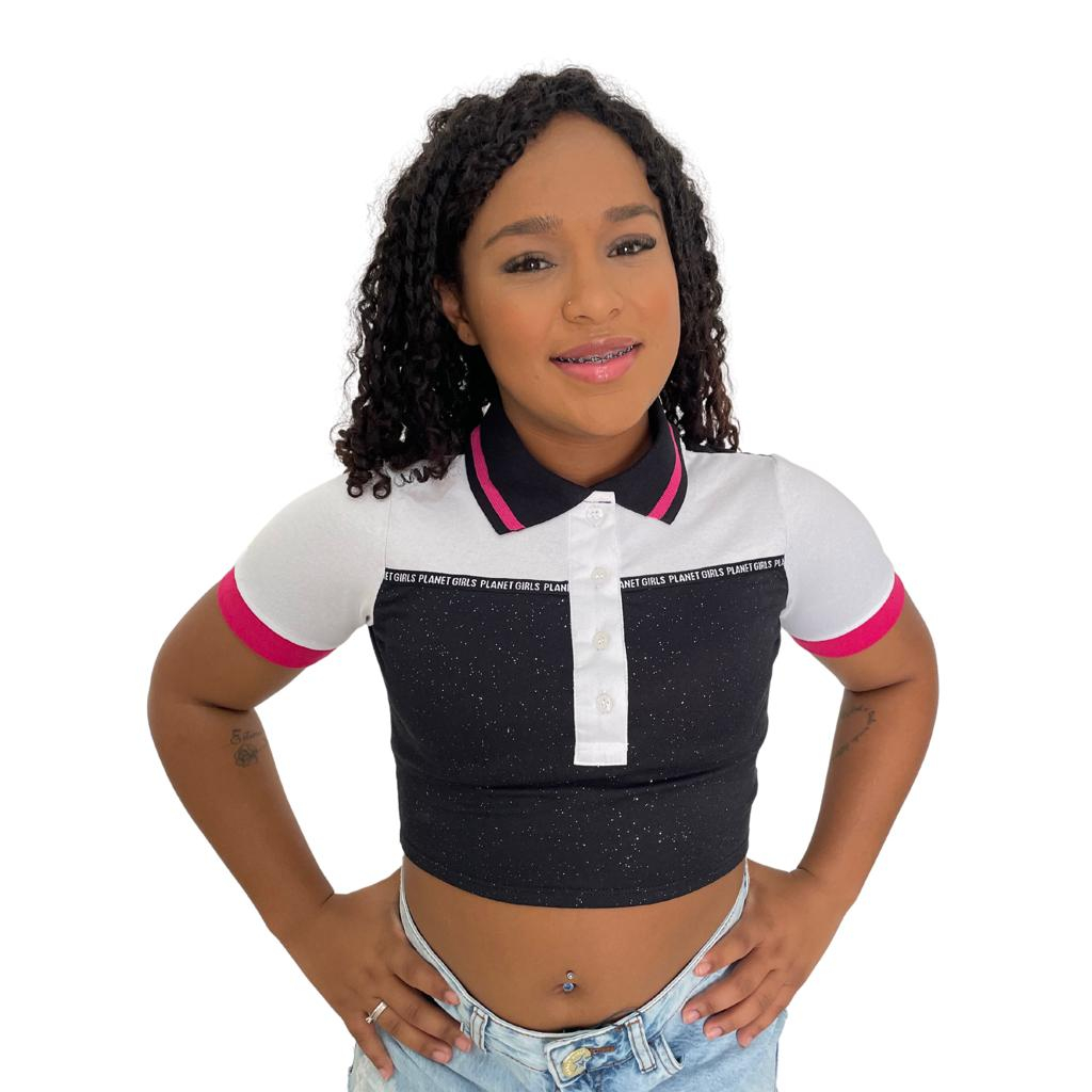 Cropped polo planet girls- coleção2023 | Shopee Brasil