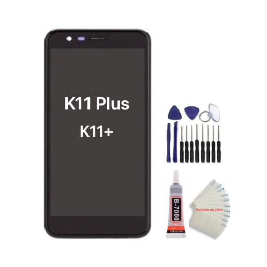 Frontal Tela Lcd Touch Display LG K11Plus K11+ X410 X410BCW Com Aro A ...