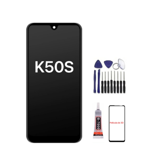 Tela Frontal Display Lcd Touch Completo LG K50s X540 X540bmw Sem Aro E Com Aro Original Pronta ...