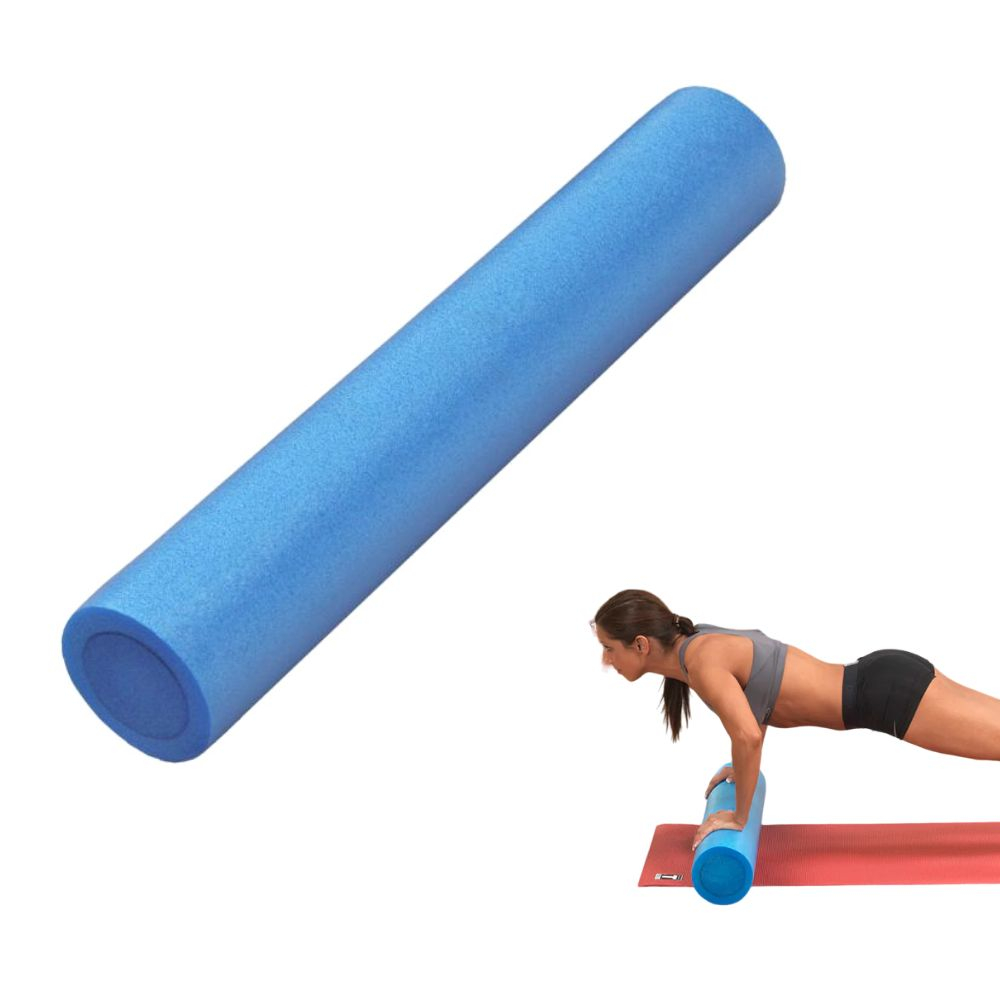 Rolo De Eva Yoga Foam Roler Liberação Miofacial 90x15 Bonafit Azul ...