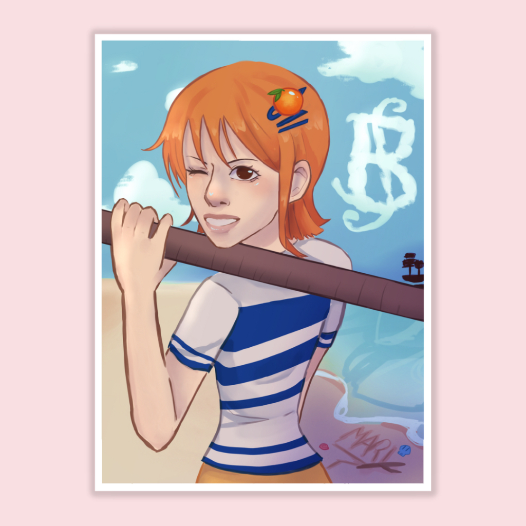 Print Nami One piece OP Piratas Anime Desenho | Shopee Brasil
