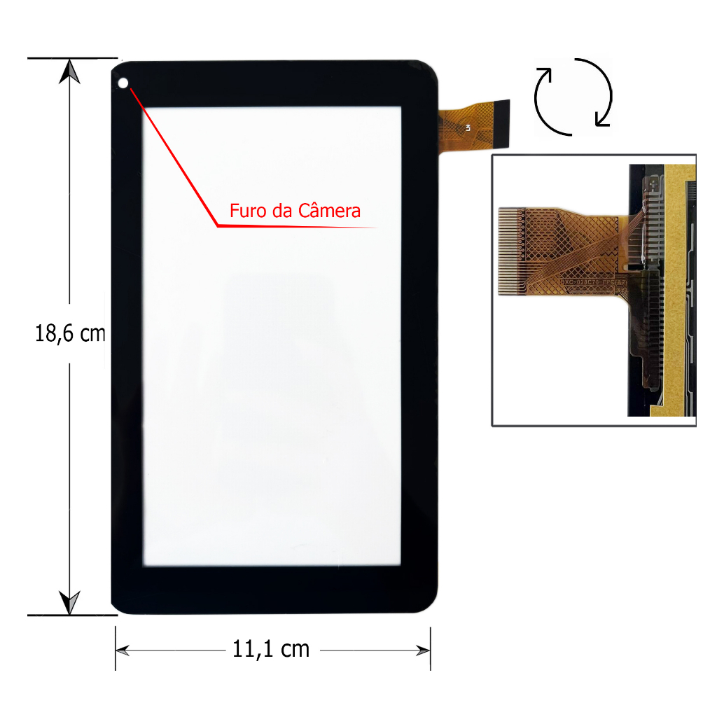Tela Touch Vidro Tablet Multilaser M7s Lite Nb296 Quad Core (Z20/F08 ...