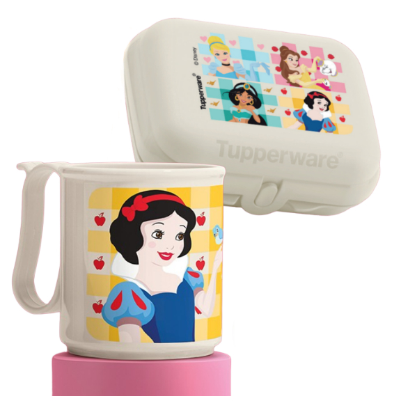 CANECA JUMBO OU TUPPER SNACK PRINCESAS DISNEY 280ML - TUPPERWARE ...