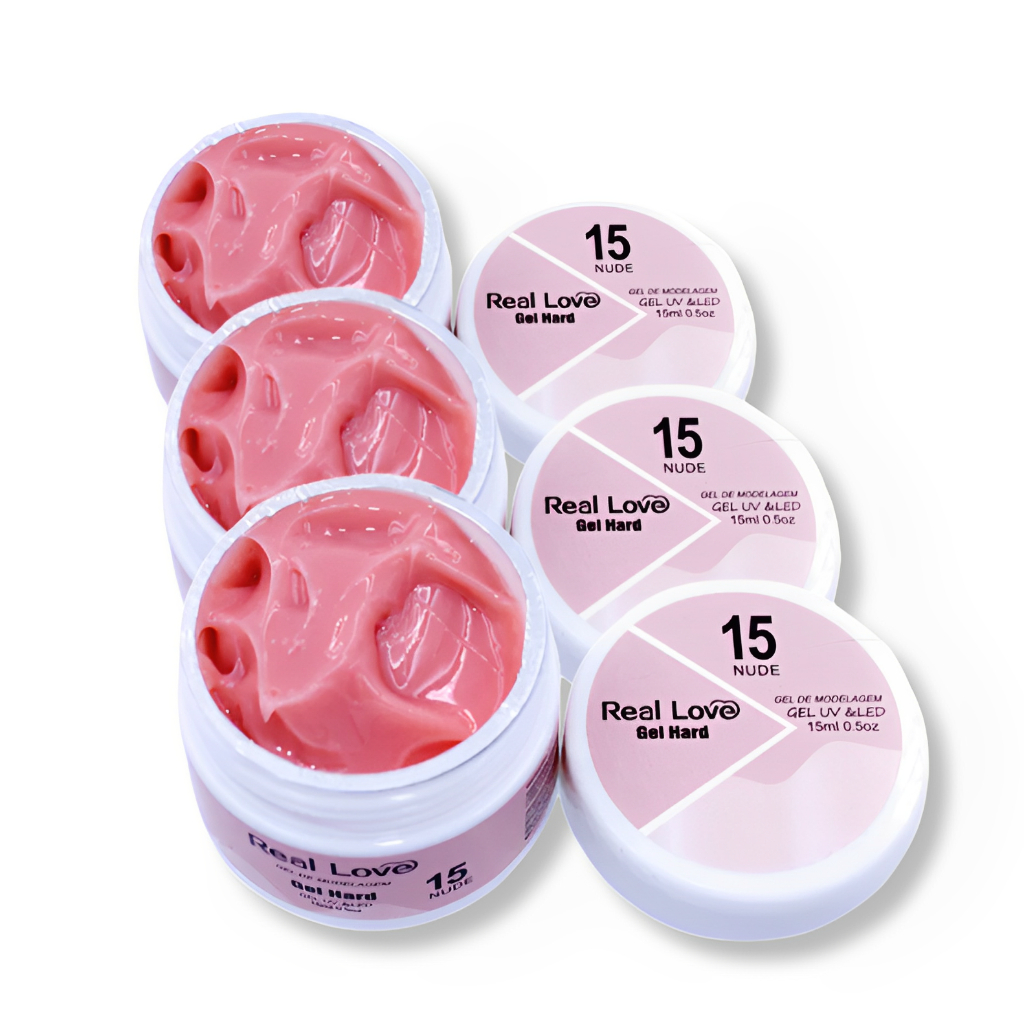 KIt Gel Unha Hard UV&Led 15 Gramas Real Love 3 Unidades segura ...