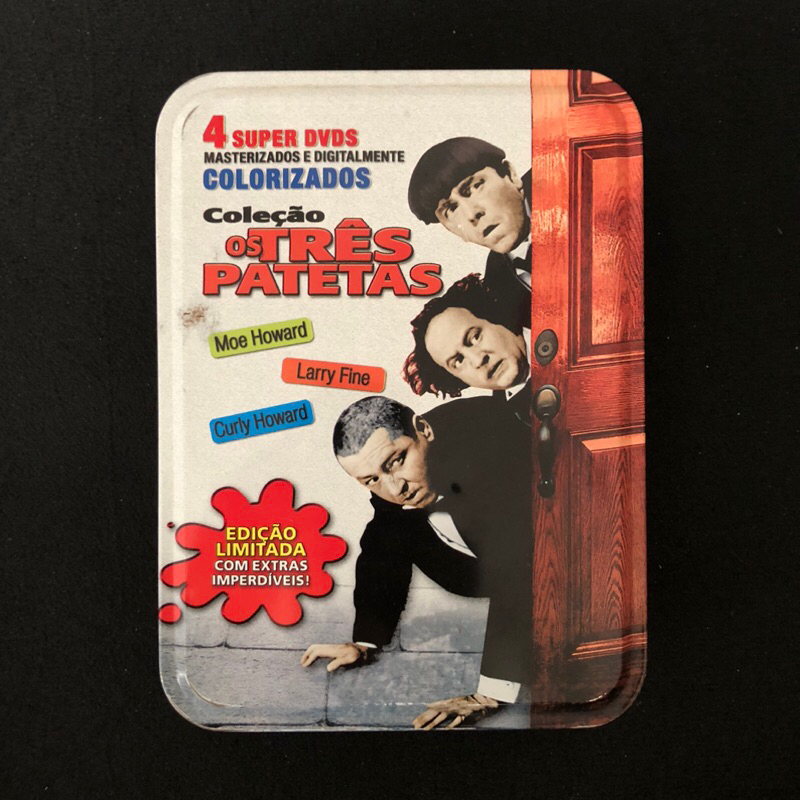 Coleção Os 3 Patetas (Steelbook c/ 4 DVDs) | Shopee Brasil