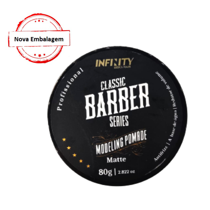 Cera Pasta Modeladora Barber Efeito Matte Infinity 80g | Shopee Brasil