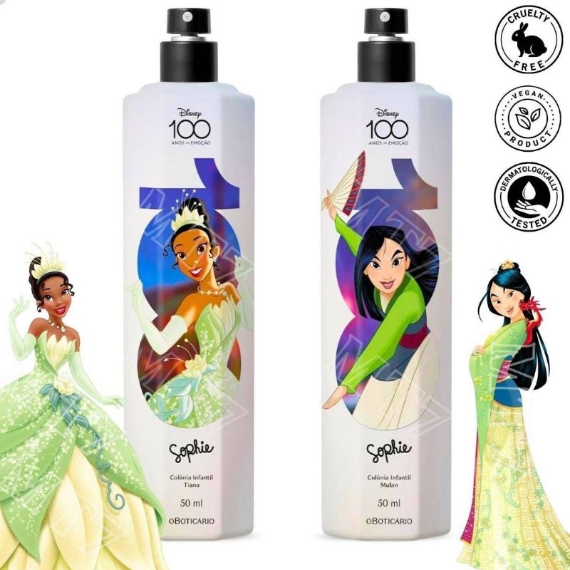 Perfume Disney boticário, Disney Princesa Mulan, Duo de colonia ...