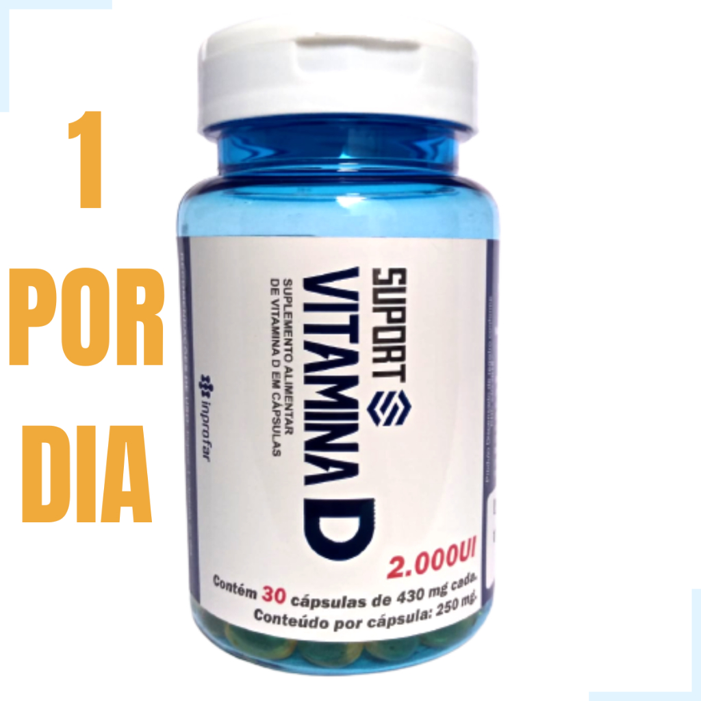 Vitamina D 2000 Ui 50mcg 30 Cápsulas Tomar 1 Por Dia | Shopee Brasil