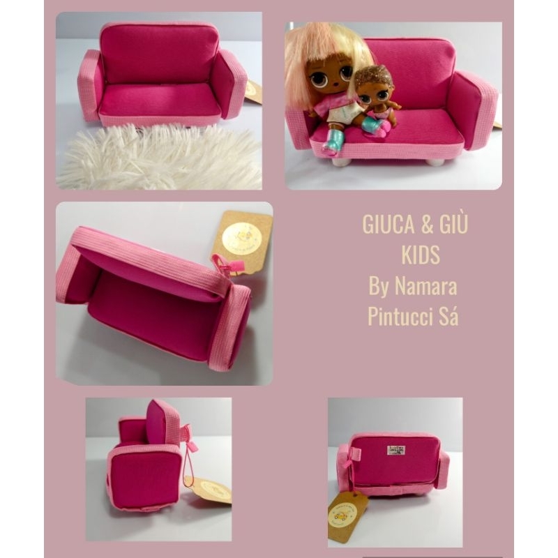 Sofá para bonecas Lol Surprise feito a mão, tecidos.... Lol, Baby Alive ...