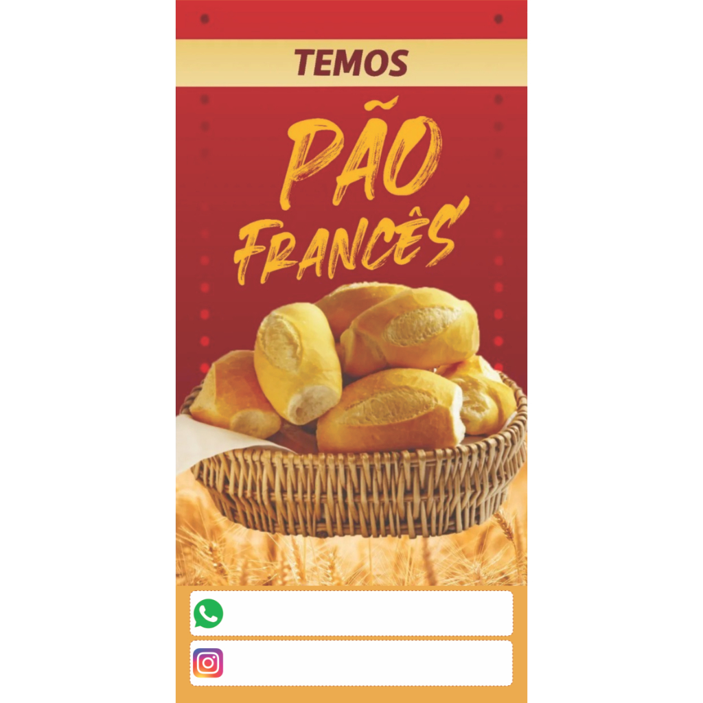 Banner Pão 50x100 cm | Shopee Brasil