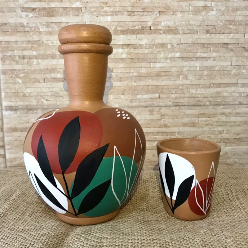 Moringa de Barro Decorada | Shopee Brasil